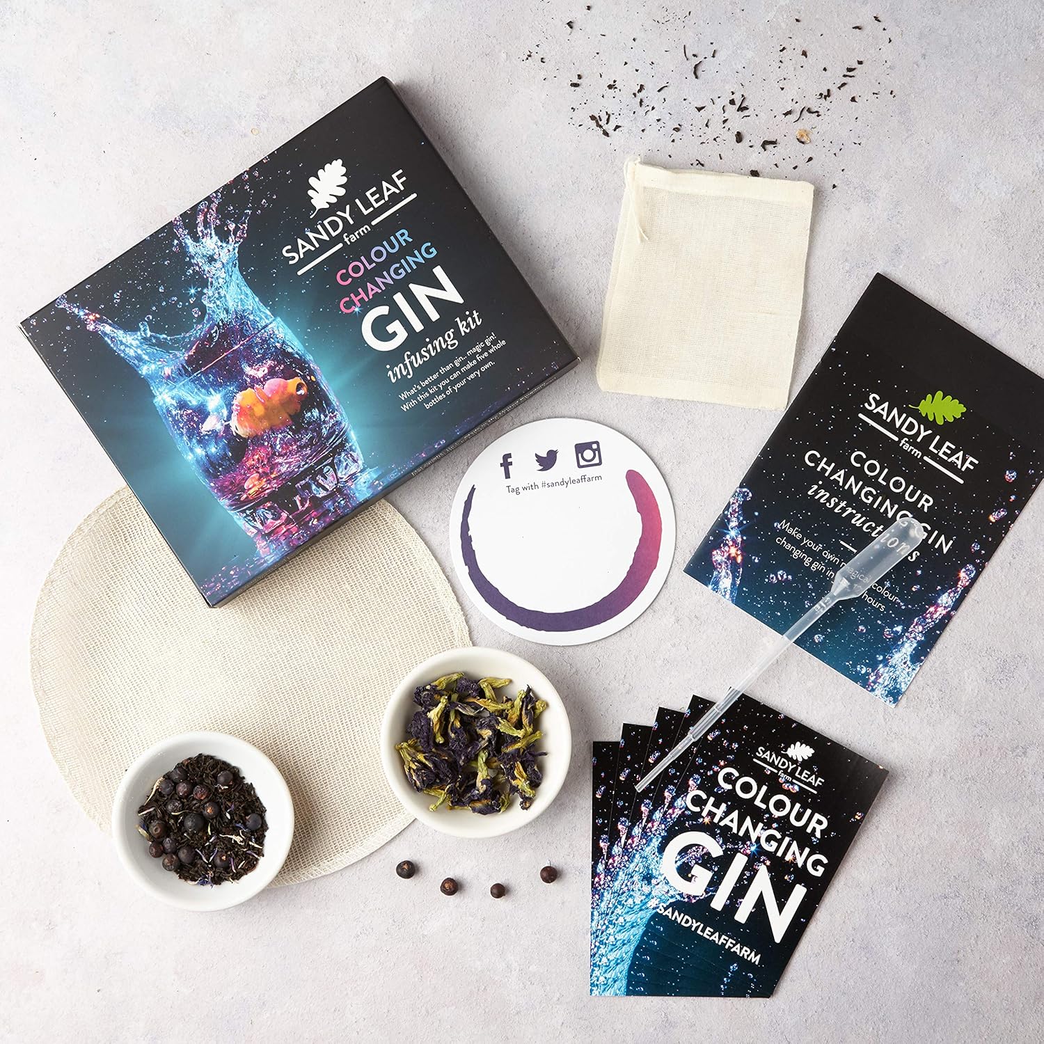 Gin Making Kit – 5 Bottle - Colour Changing Infusing Kits - Yumbles.com