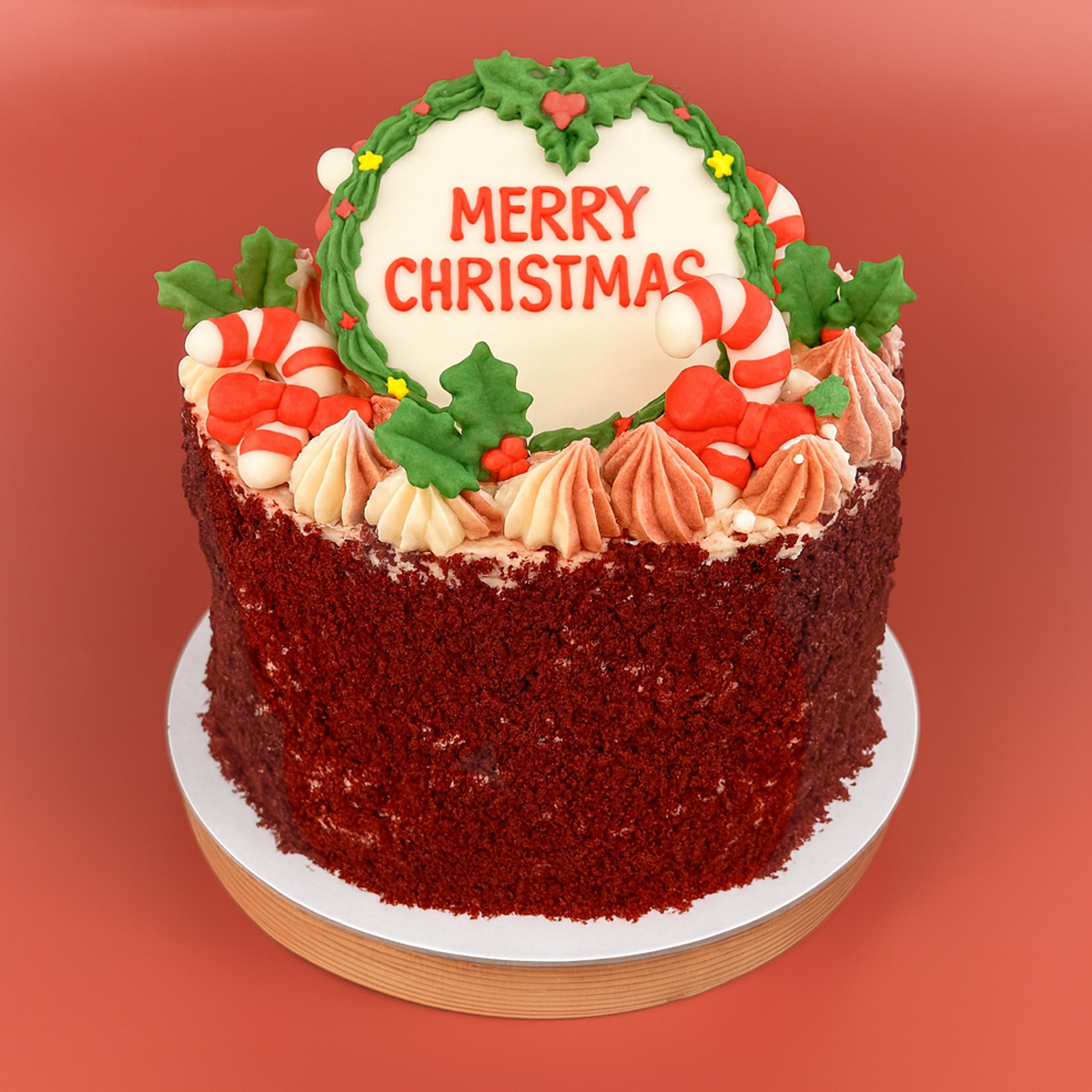 Christmas Wreath Bento Cake - 5 inches - Yumbles.com