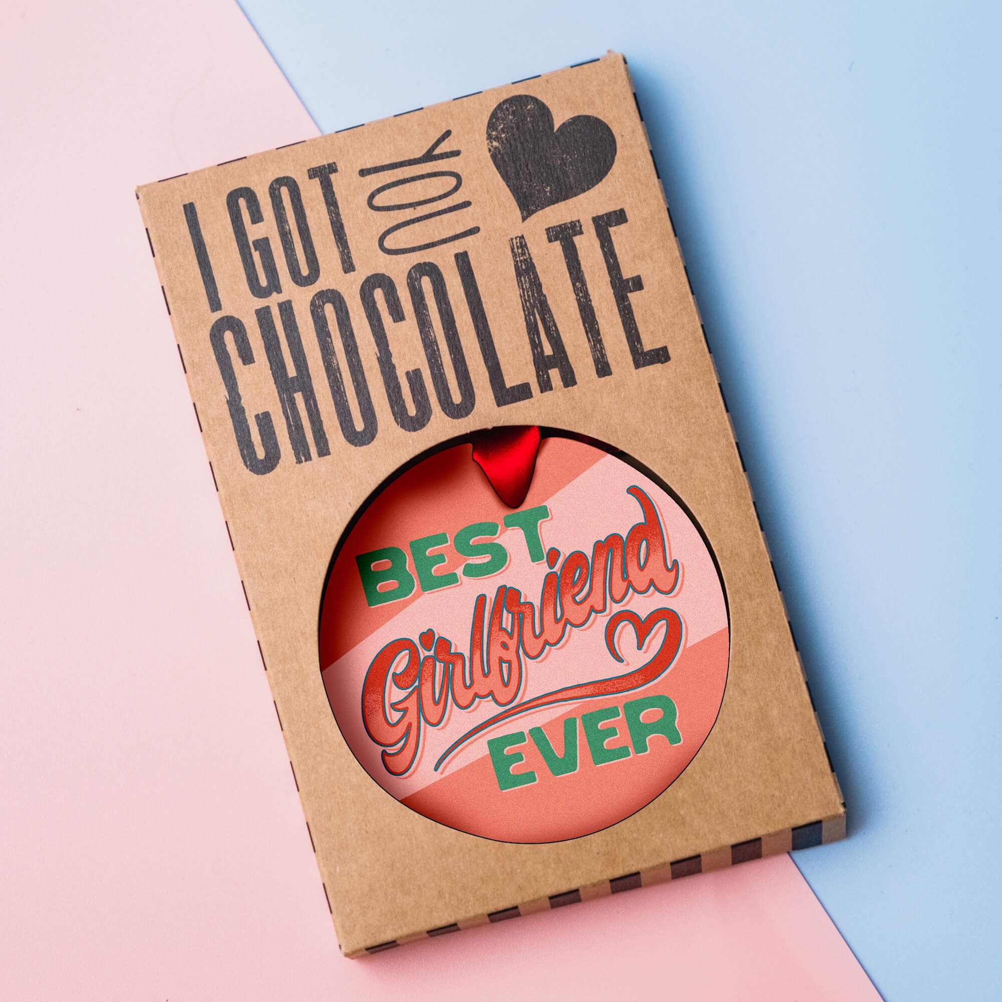 Best Girlfriend Ever Milk Chocolate Medal | Valentine's Day Gift for ...