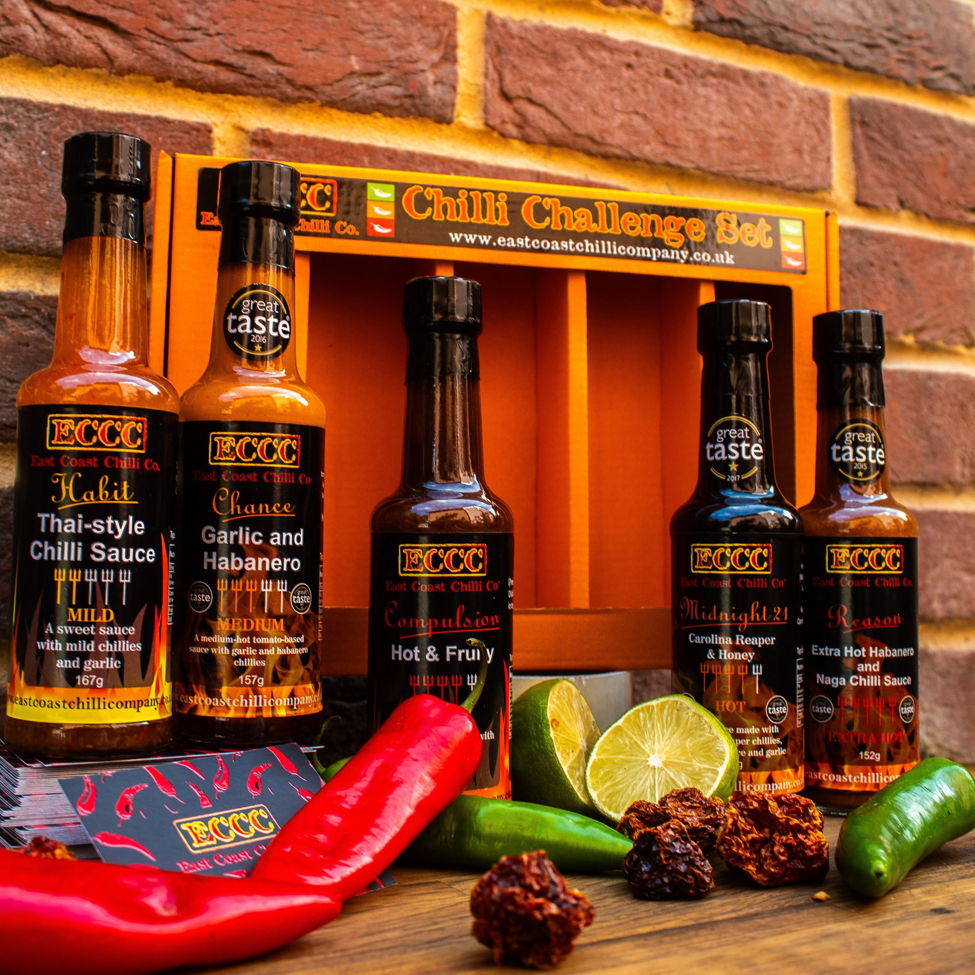 Chilli Challenge Hot Sauce Gift Box - 5 Handcrafted Chilli Sauces from ...