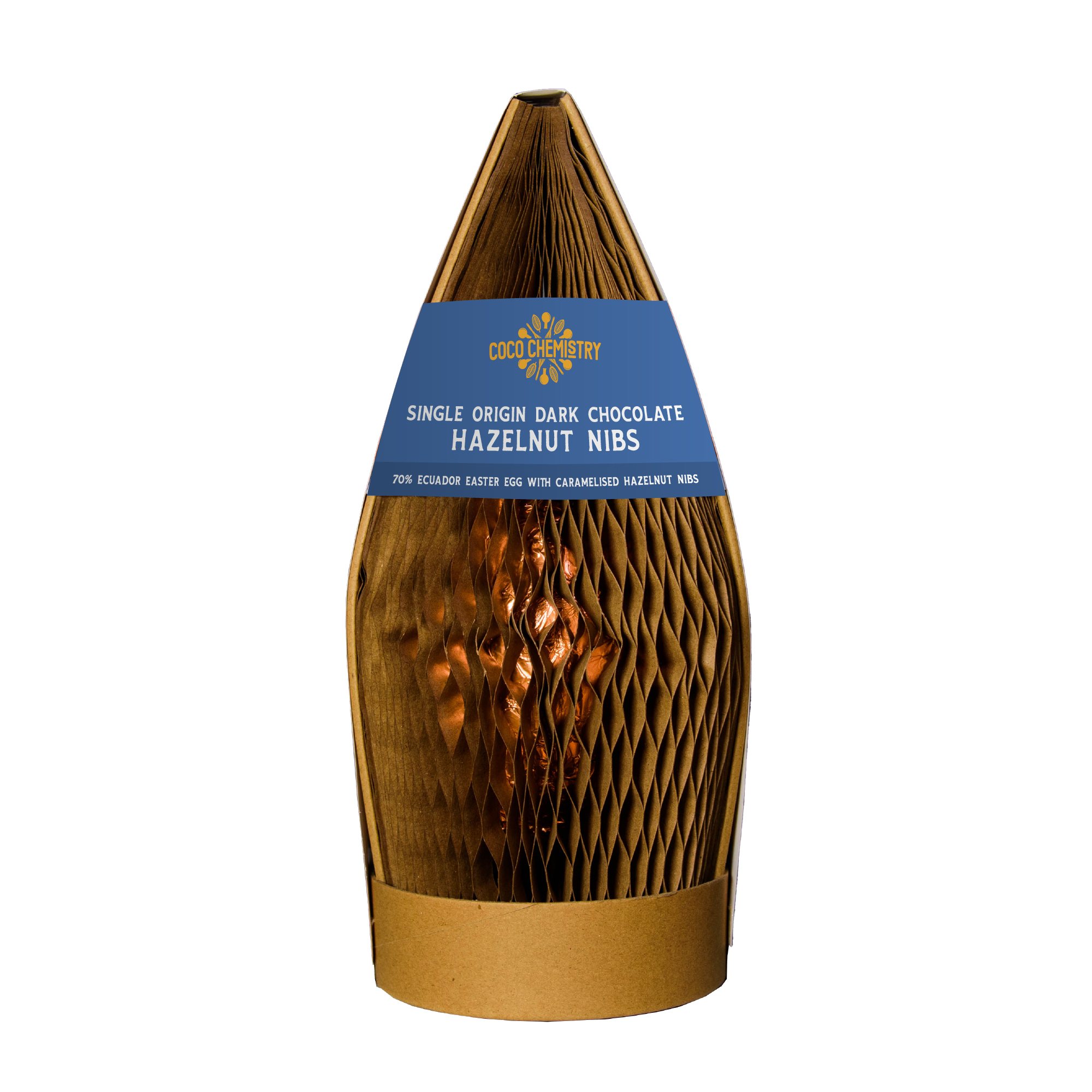 Single Origin Chocolate & Hazelnut Nibs Easter Egg - Yumbles.com