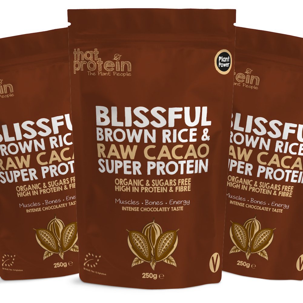 Brown Rice & Raw Cacao Protein Powder - Vegan, Low FODMAP, Blissful, 3 ...