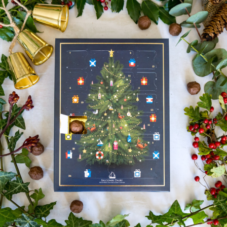Blue Christmas Chocolate Advent Calendar - Milk Chocolate Shapes ...